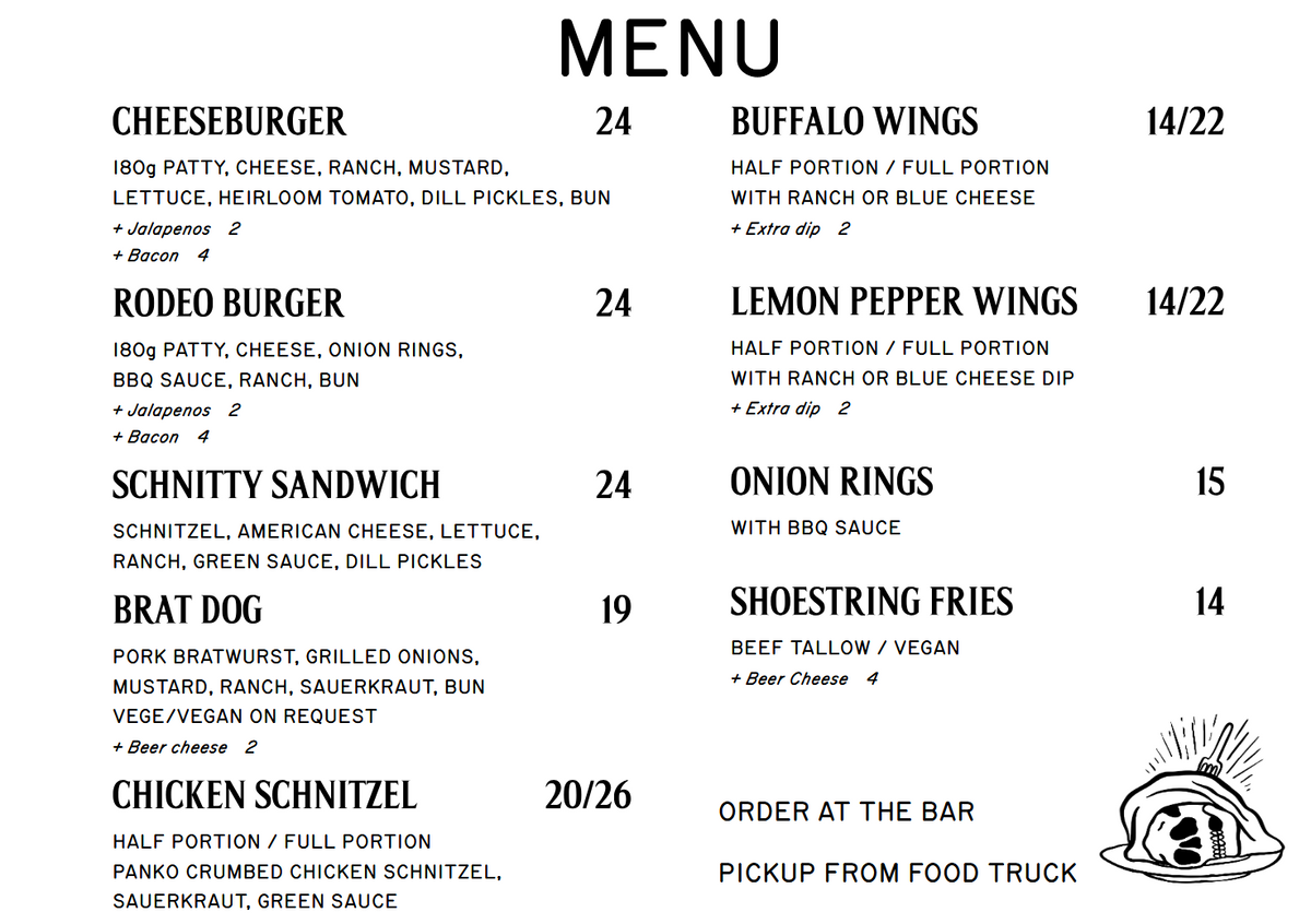 Menu – Saint Leonards